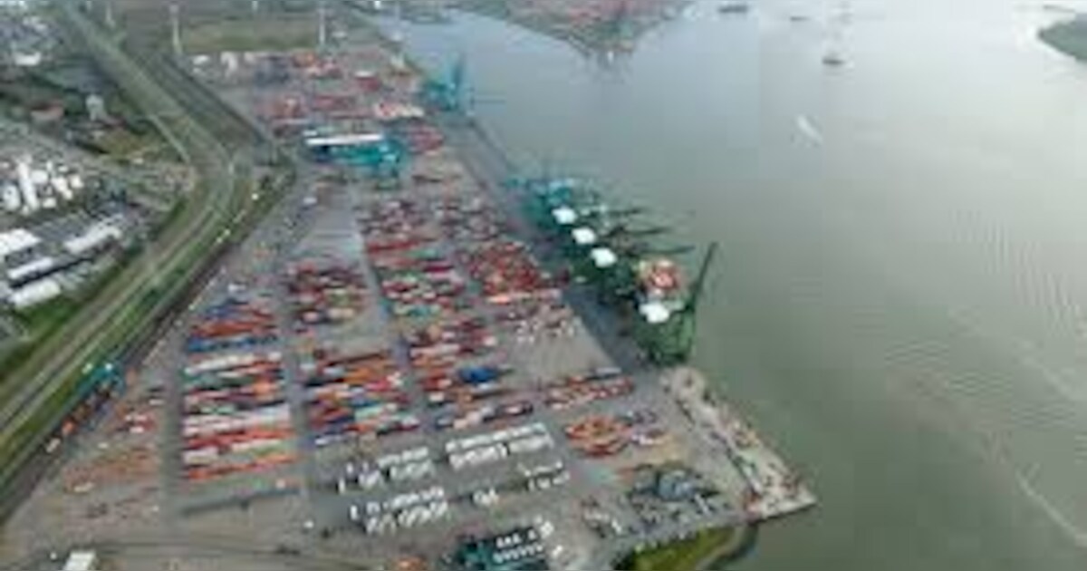 Dertig containers vallen van binnenschip in Schelde | Antwerpen | HLN.be