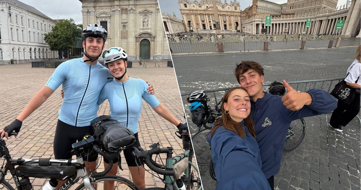 Simon (22) en Amelie (19) fietsen van Gent naar Rome als ultieme ...