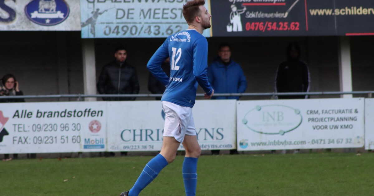 Dylan Verstraeten (Sint-Kruis-Winkel) dankt ploegmaats voor zeven goals ...