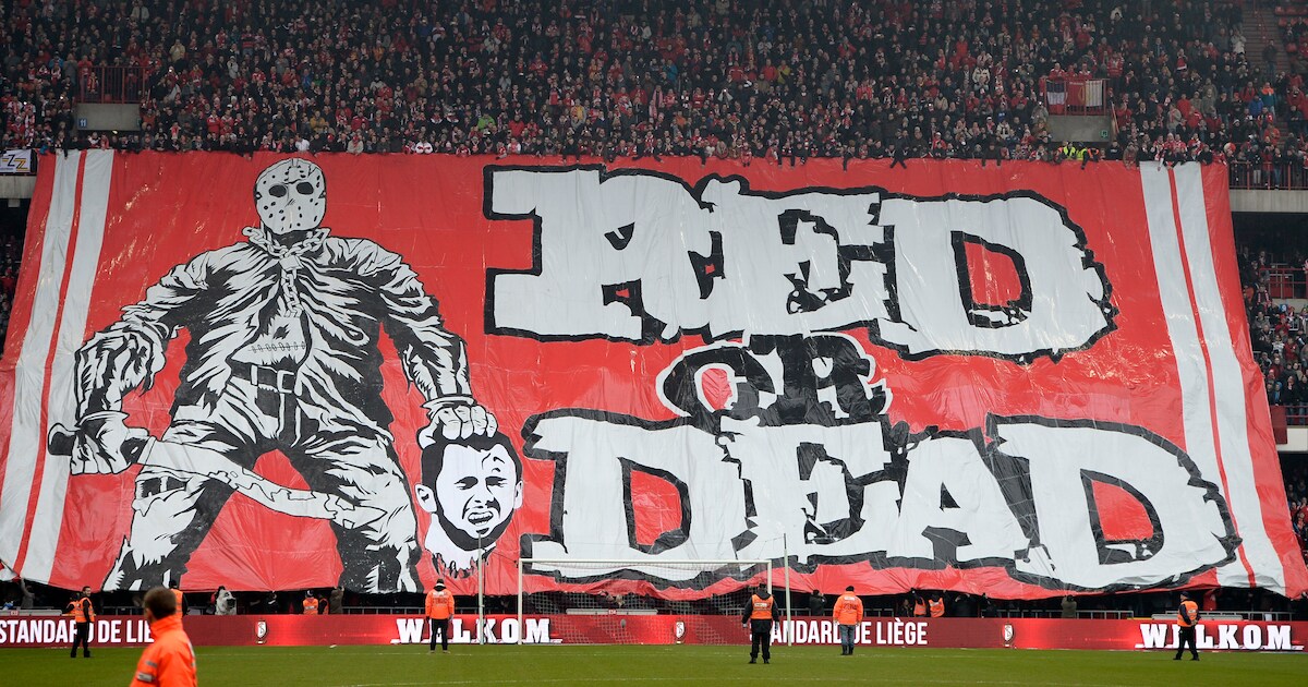 Hoe de 'Red or dead'-tifo op de tribunes van Sclessin raakte | Standard ...