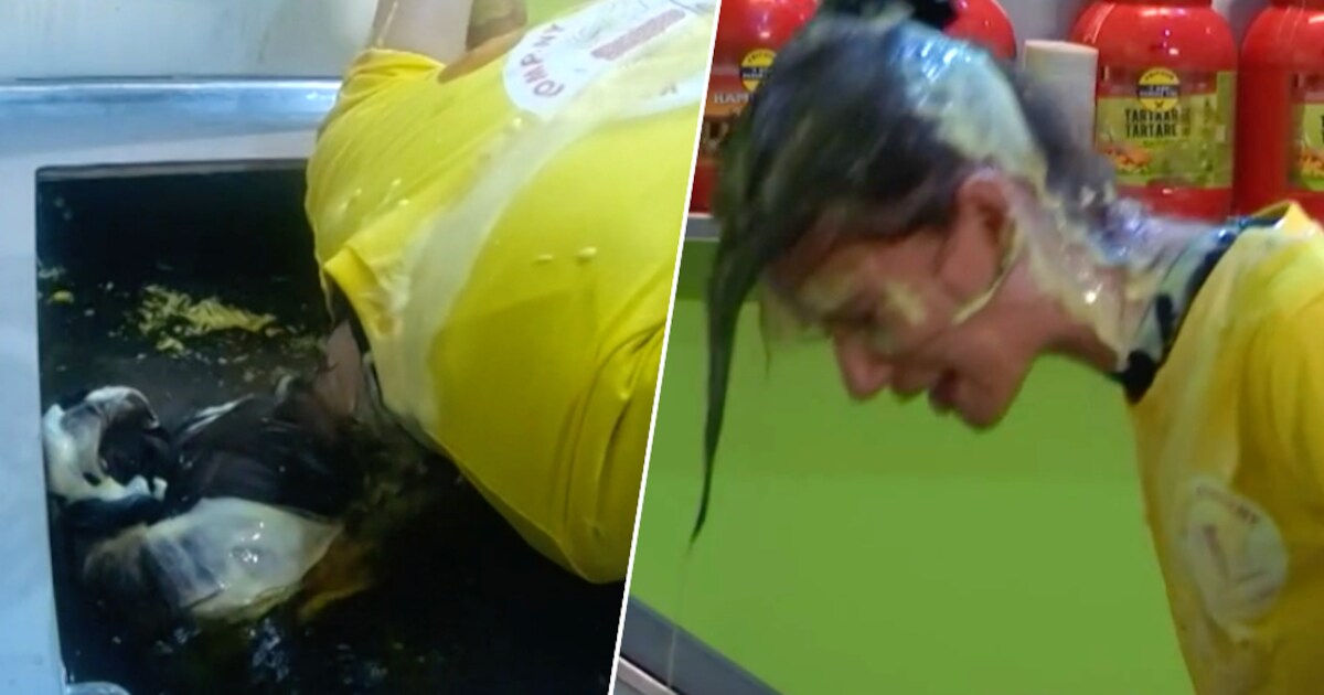 Lize Feryn en Klaasje Meijer steken hun hoofd in het ‘frietvet’ in ‘De ...