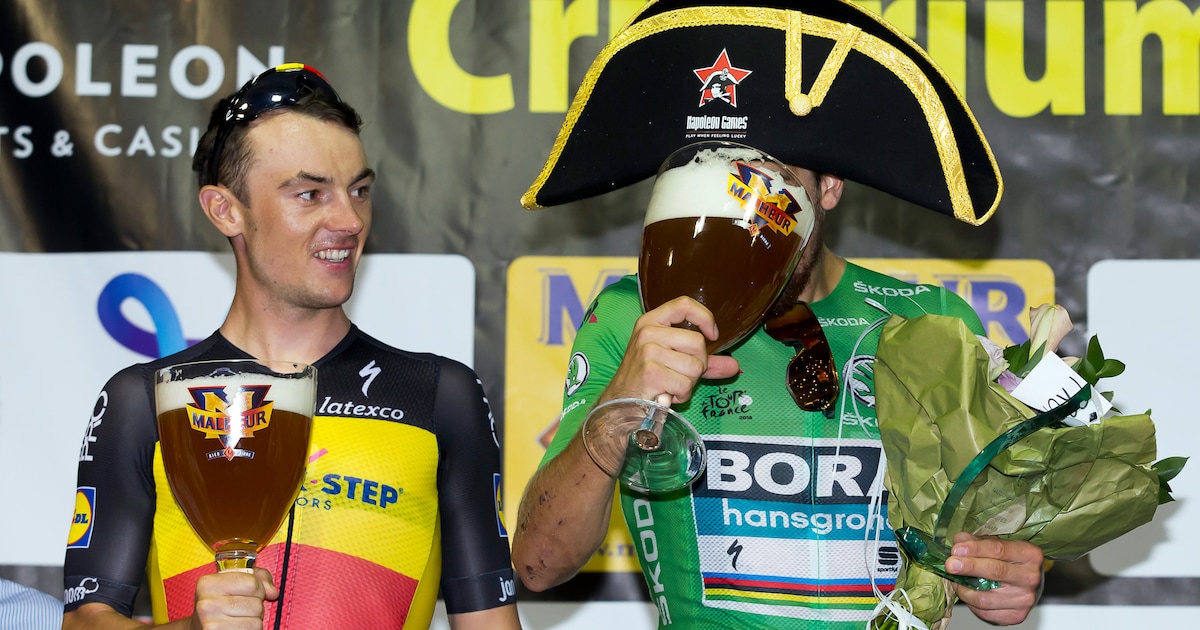 Peter Sagan wordt in Aalst als een held onthaald, wint en viert op ...