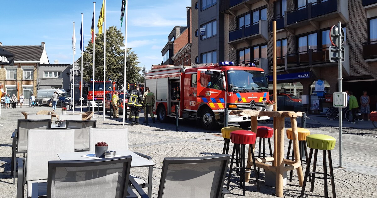 Keukenbrandje in Barz op Markt Aalter: zes brandweerwagens, maar alles ...