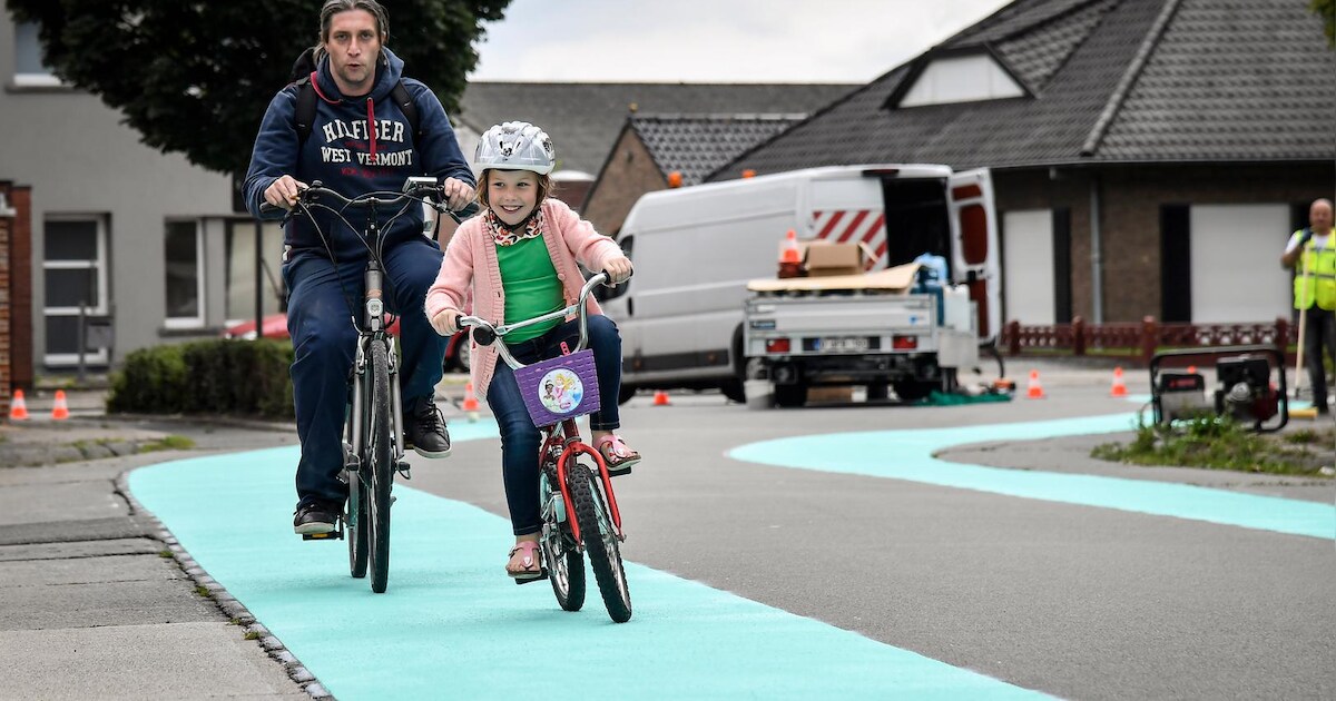 Nieuwe fietsstrook is primeur in België | Dendermonde | hln.be