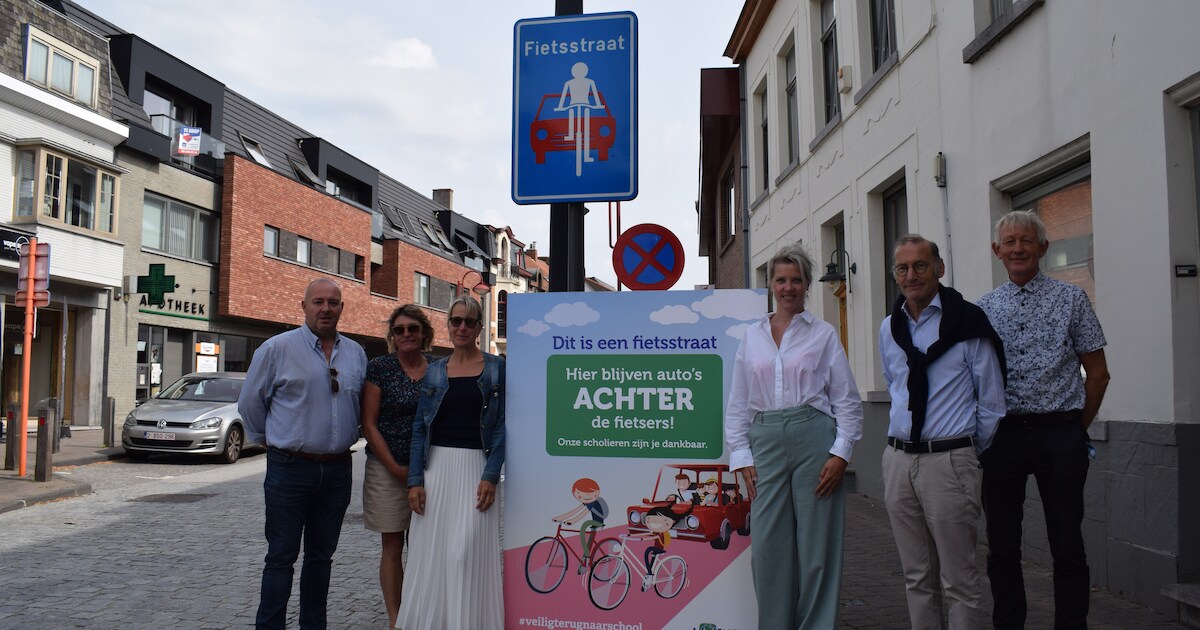 Borden zetten fietsstraten extra in de verf | Assenede | HLN.be