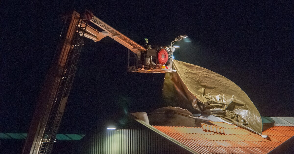 Stofexplosie blaast gat in dak van bedrijf | Malle | hln.be