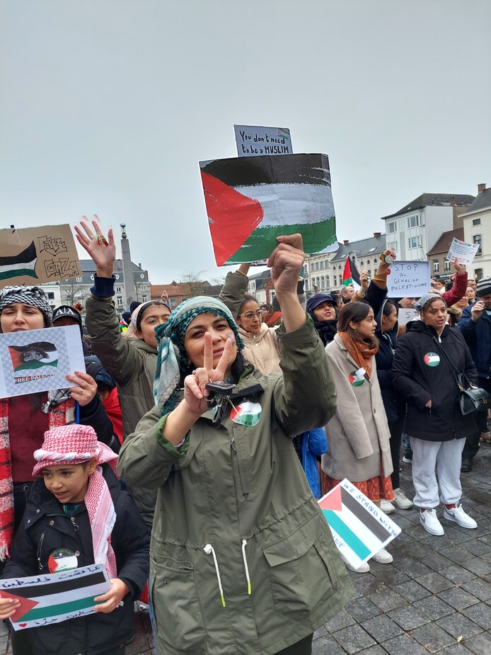 Betoging voor een staakt-het-vuren in Gaza lokte tot 500 betogers naar ...