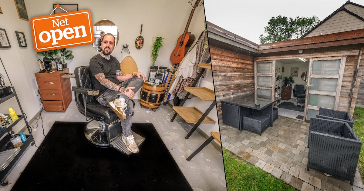 Mathijs (32) opent mini-kapsalon in tuinhuis: “Met dank aan mijn ...