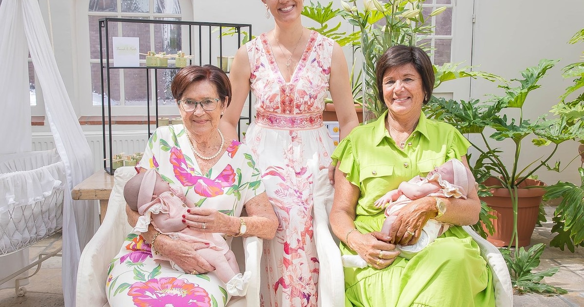 Tweeling Marith en Hannah maakt viergeslacht compleet | Kortrijk | HLN.be