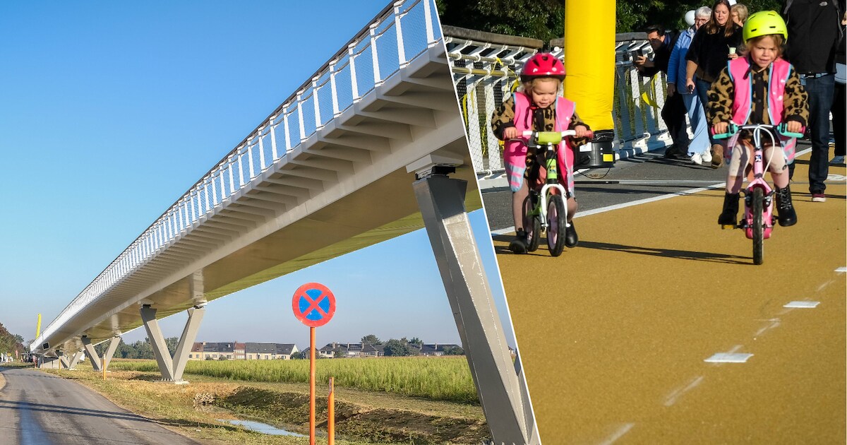 Met 710 meter is dit de langste fietsbrug van het land: “Zachte weggebruikers kunnen voortaan ...