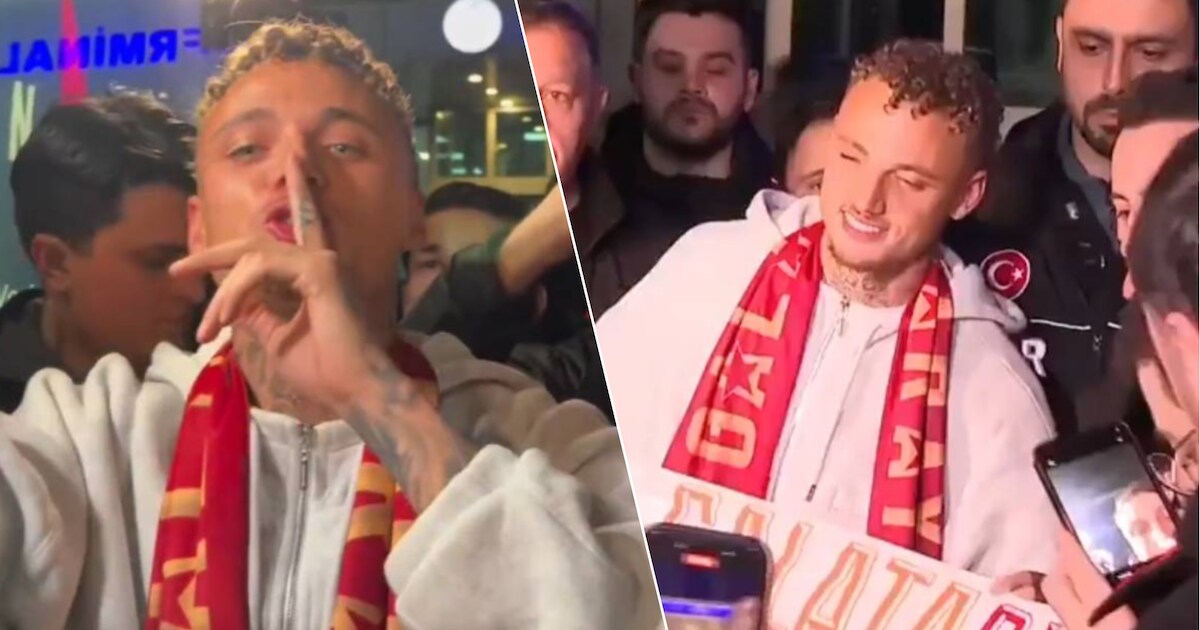 KIJK. Nu ook officieel: nadat Noa Lang Galatasaray-fans bij aankomst ...
