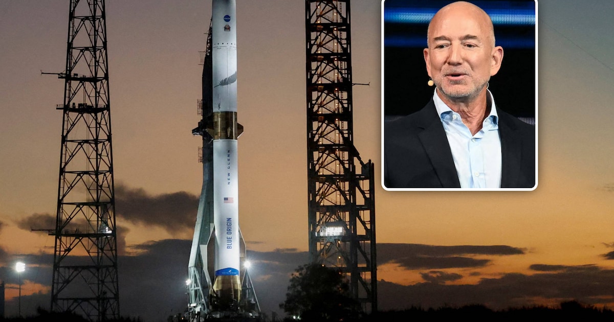 Ruimtevaartbedrijf van Jeff Bezos lanceert raket met NASA-missie naar ...