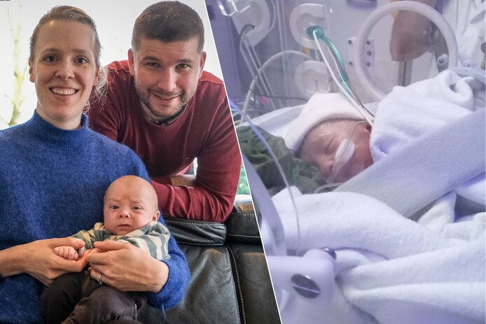 Op babybezoek bij ‘rappe Rik’, geboren op de parking van zijn crèche ...