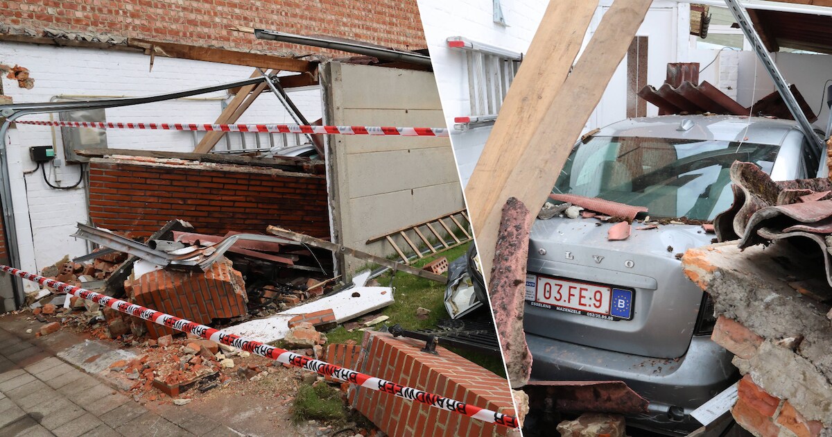 Alfons (90) en Sabine (81) meten schade op nadat landbouwvoertuig tegen ...