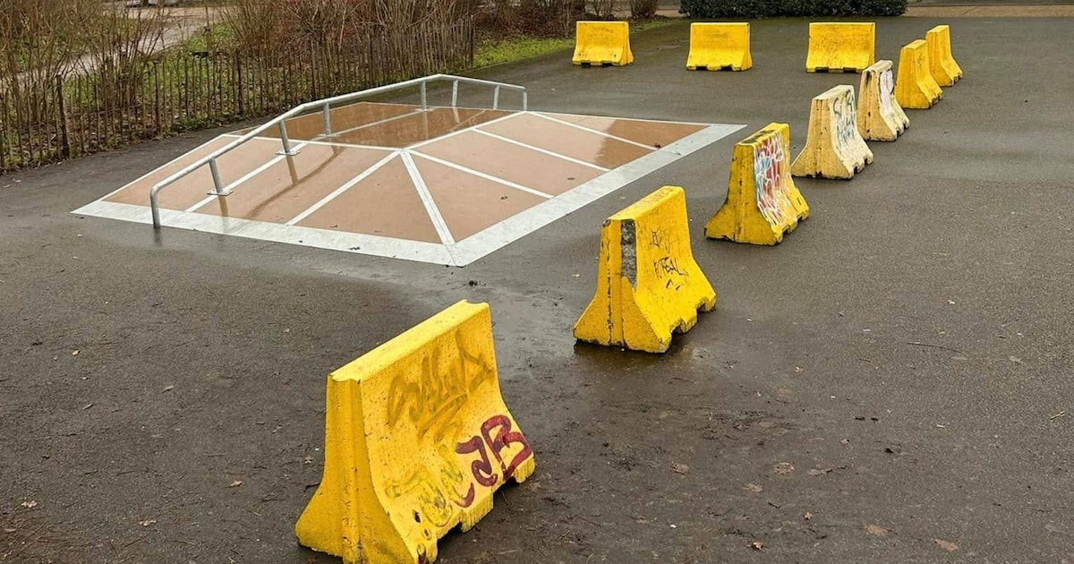 “Gelukkig is het UZ niet ver”: gele blokken naast skatepark in ...