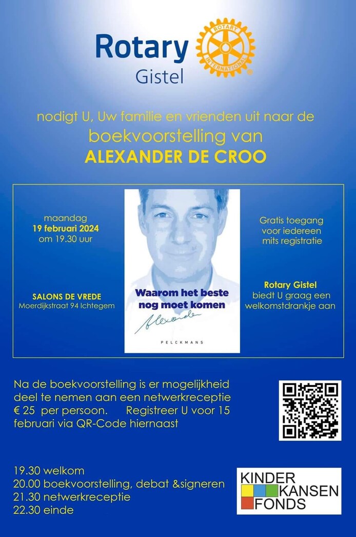 Premier Alexander De Croo komt naar Ichtegem op uitnodiging van Rotary ...
