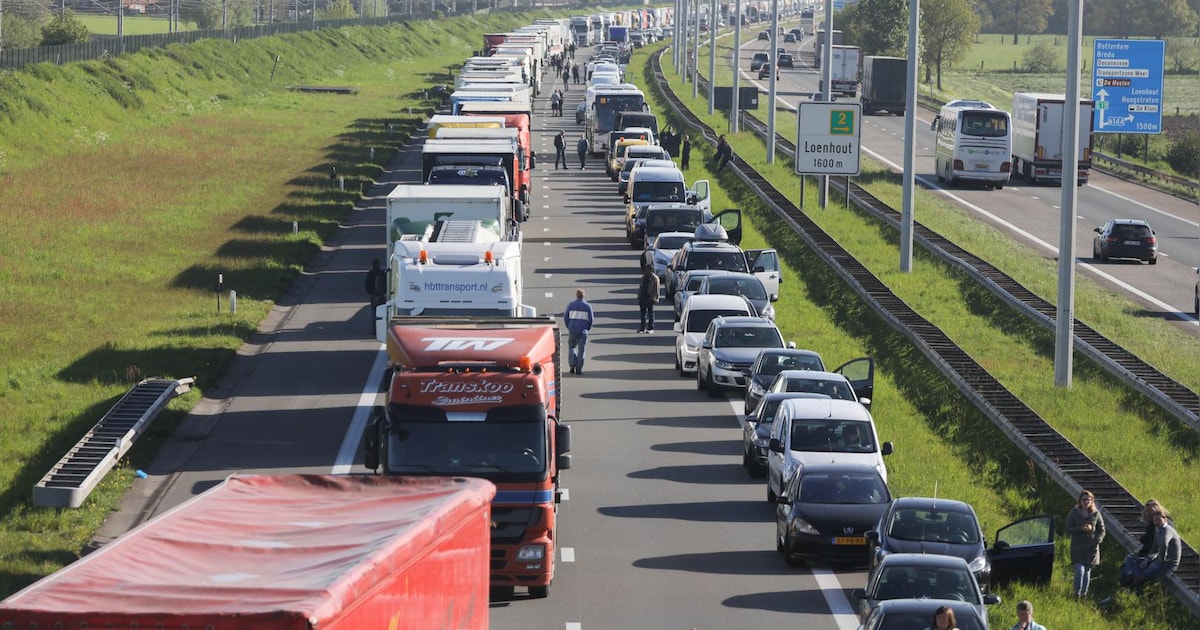 50 minuten file op E19 richting Antwerpen: ongeval in Loenhout | Wuustwezel | HLN.be