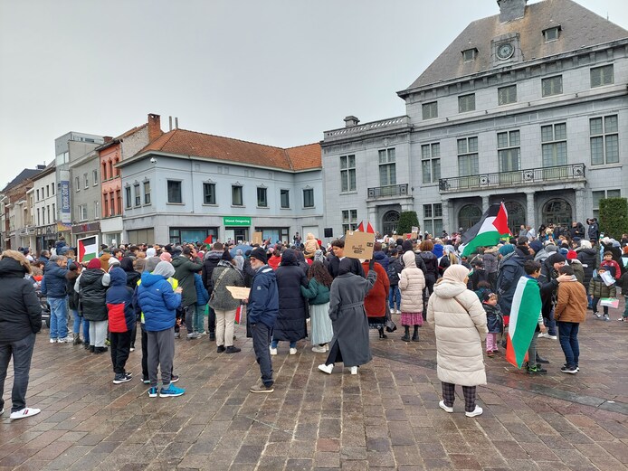 Betoging voor een staakt-het-vuren in Gaza lokte tot 500 betogers naar ...
