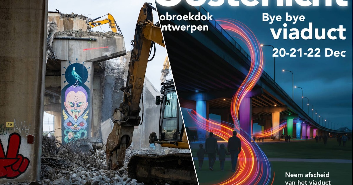 Laatste eerbetoon aan viaduct van Merksem: Lantis organiseert licht- en ...