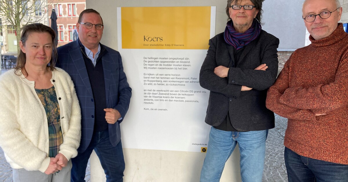 Oudenaardse stadsdichter onthult gedicht ‘Koers’ aan Centrum Ronde van ...