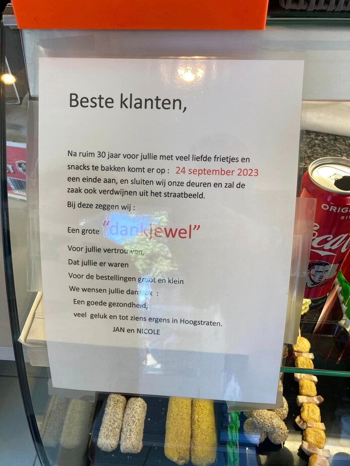 Jan en Nicole hebben hun laatste frieten gebakken in het ‘groene ...