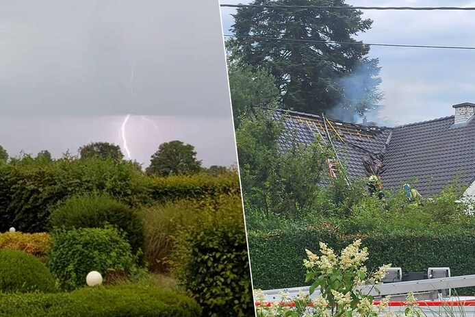 Onweer trekt over Vlaanderen zonder veel schade: wel twee dakbranden ...