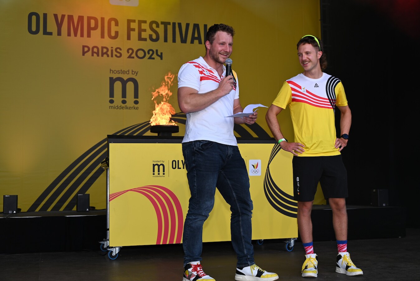 Roeiers Tim Brys en Niels Van Zandweghe gehuldigd op Olympisch Festival ...