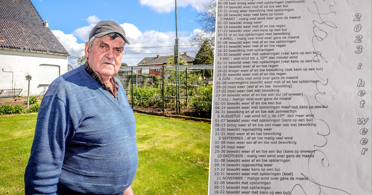 Zon of regen? Geri (82) voorspelt het met het grootste gemak, voor een ...