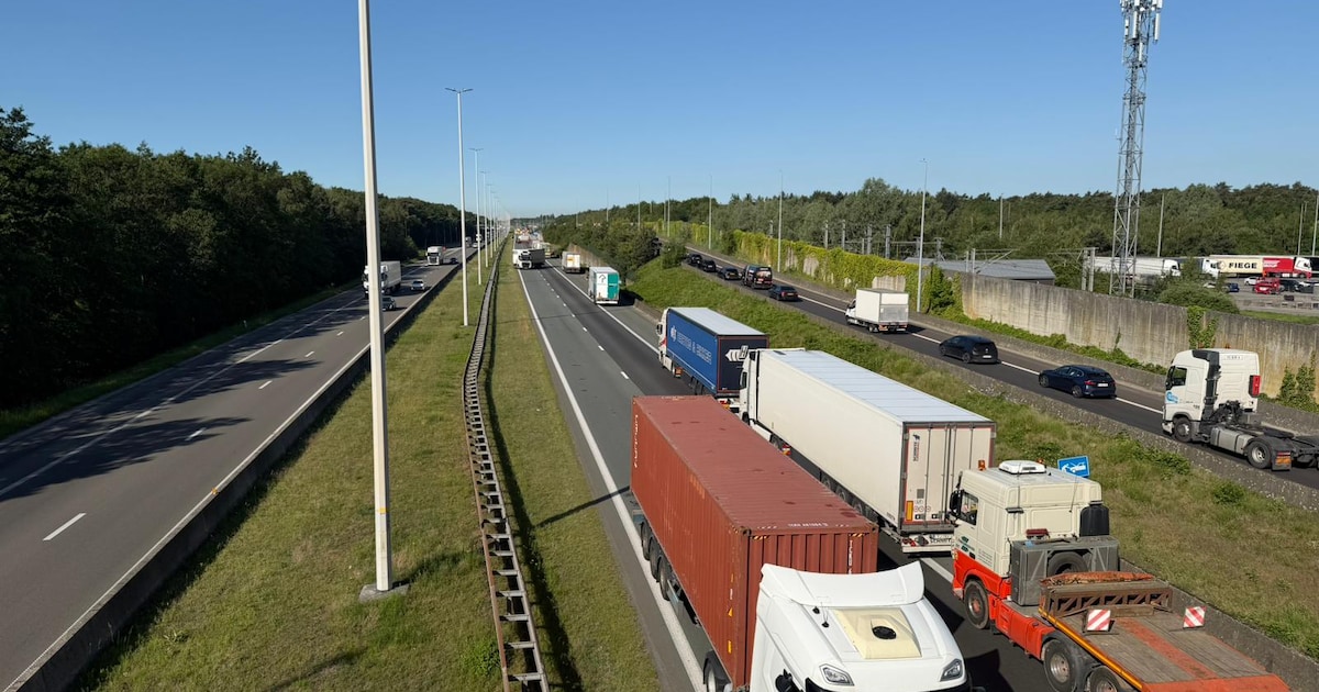 E19 volledig versperd na ongeval met 7 voertuigen in Sint-Job ...