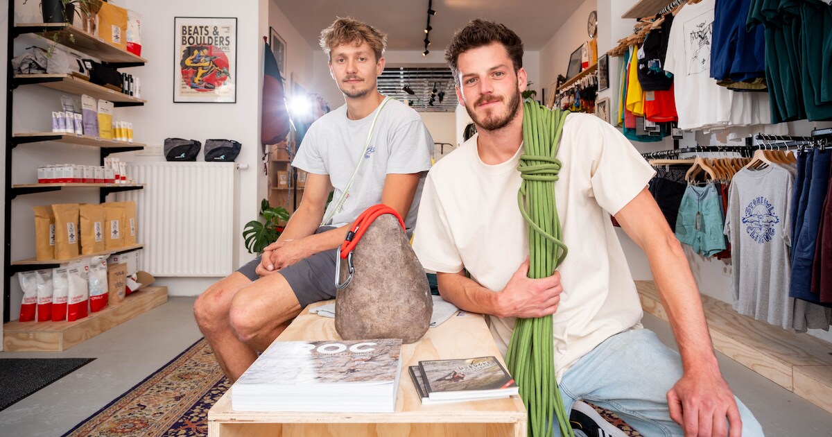NET OPEN. Jakob, Nino en Jochen openen klimwinkel De Steenuil: “We kochten autootje voor 400 ...