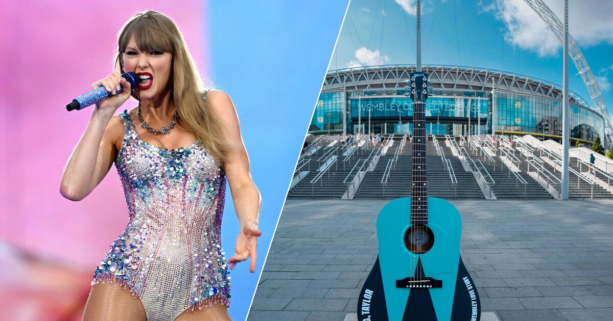 Taylor Swift krijgt speciale gitaar van Wembley voor recordaantal shows ...