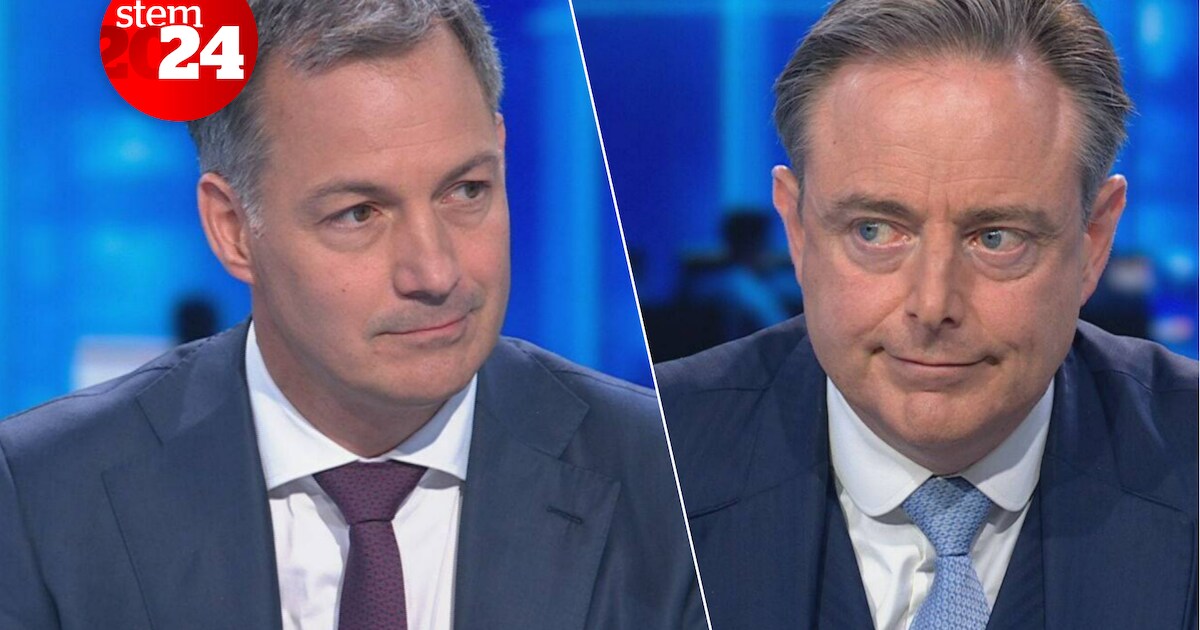 HET DUEL. De Croo reikt N-VA-voorzitter De Wever de hand: “Laat ons de ...