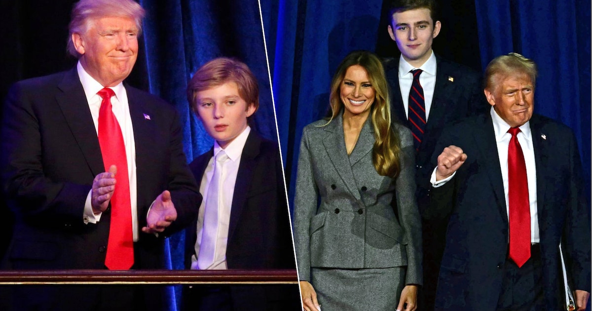 Barron ‘kleine Donald’ Trump is (héél) groot geworden. Fiere vader ...