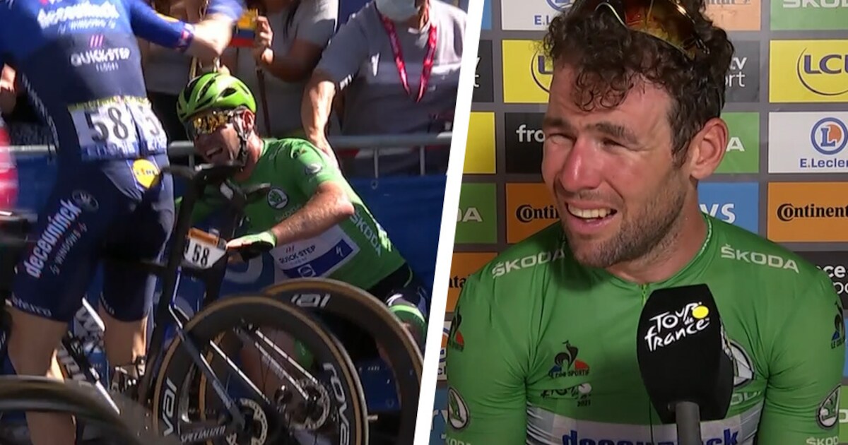 Cavendish volledig uitgeput na aankomst, Brit komt amper uit z’n ...