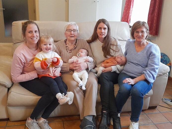 Georgine (92) voert een drievoudig viergeslacht aan | Brakel | hln.be