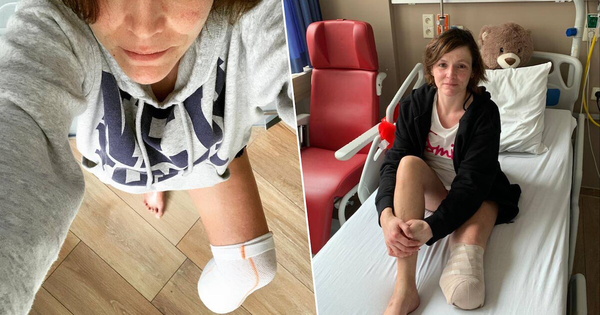 “Toen ik 40°C koorts had, plakten ze er gewoon pleister over”: Sofie (41) had klein wondje, nu ...