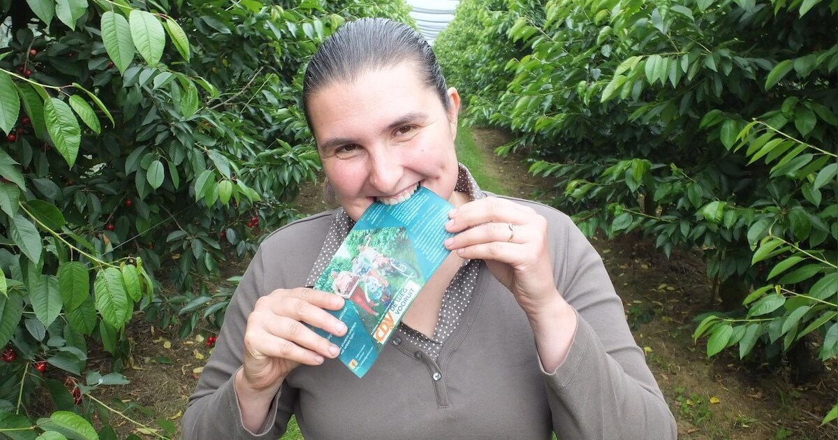 Sofie Cocquyt (CD&V) pakt uit met eetbare verkiezingsflyer | Deinze | HLN.be