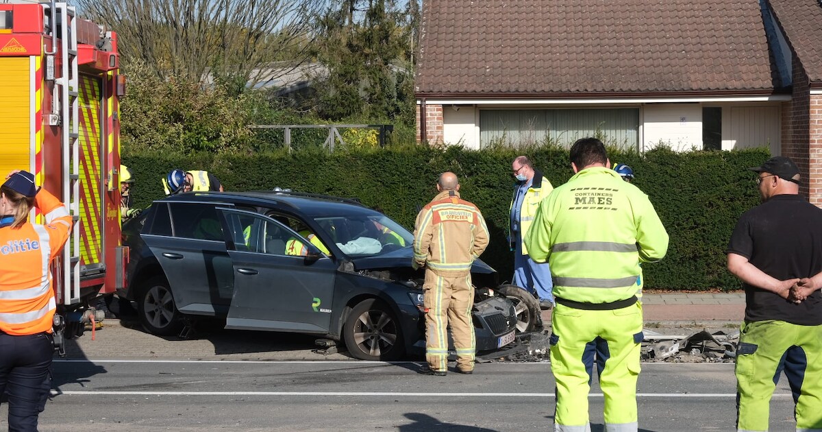 Automobilist gekneld na crash met vrachtwagen: bestuurder gewond ...