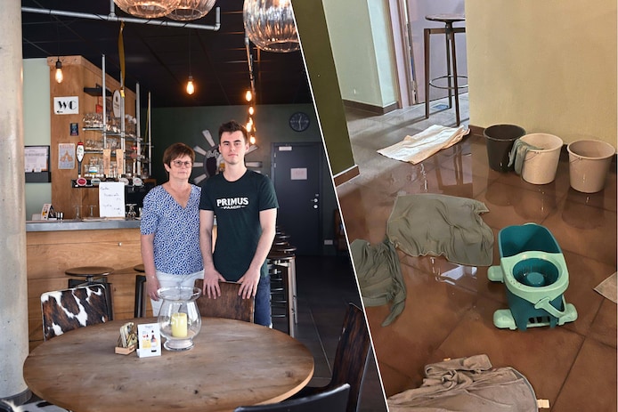 Water drupt voortdurend op de hoofden van uitbaters eetcafé Perron 5 ...