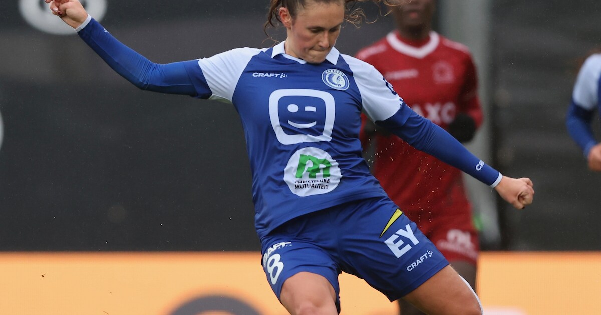 Emma Van Britsom met AA Gent Ladies in Ghelamco Arena tegen Ladies Genk ...