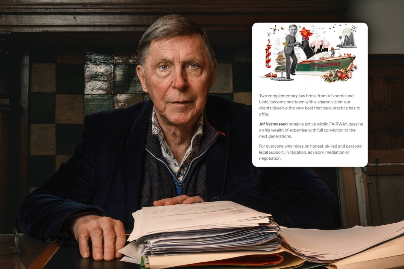 Jef Vermassen (79) verkoopt zijn kantoor: “Echt zware, delicate ...