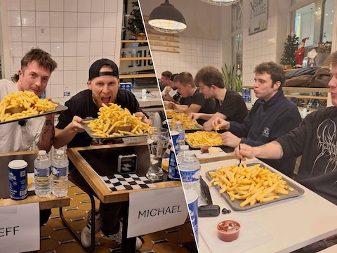 Twee kilogram (!) frietjes naar binnen gespeeld op 45 minuten: 7 ...