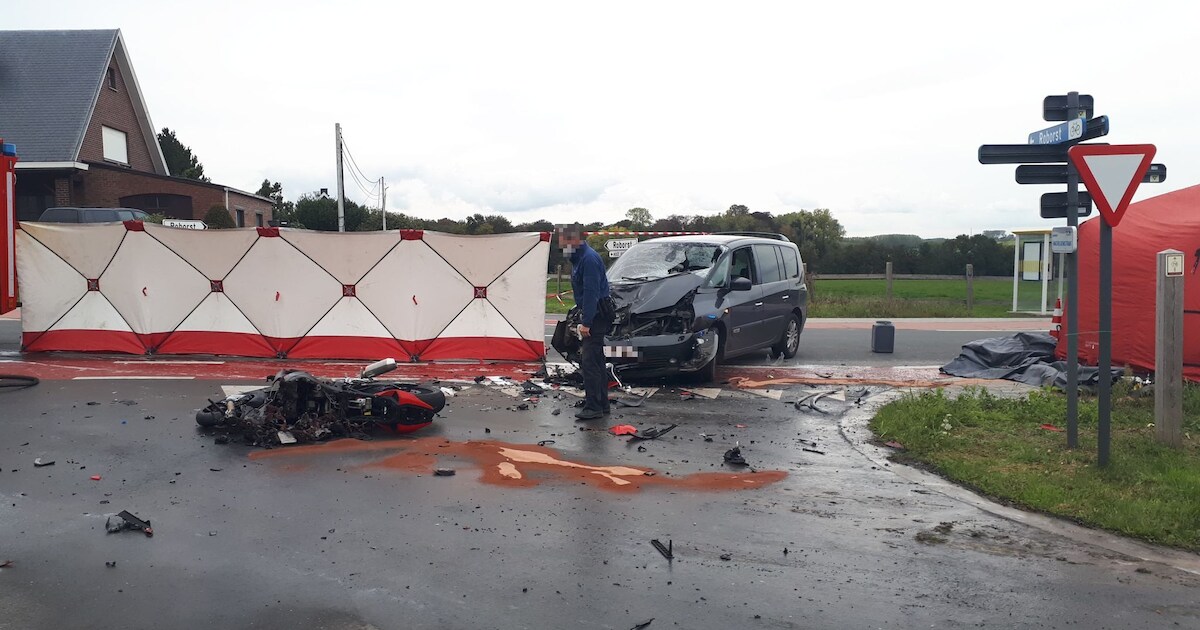 Motorrijder (45) overleden na zware aanrijding op Zottegemsesteenweg in ...