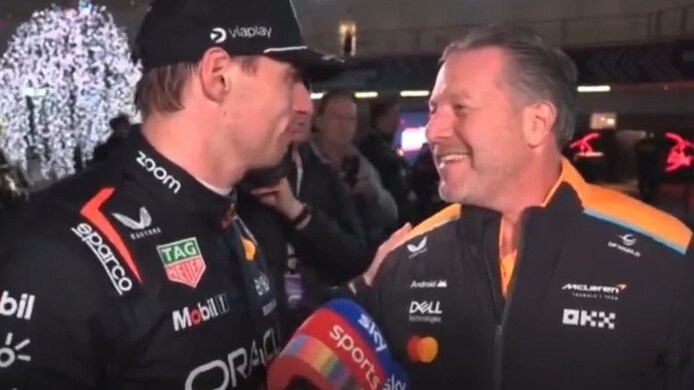 Grote baas van concurrent komt Max Verstappen feliciteren, maar wereldkampioen is ‘giftige ...