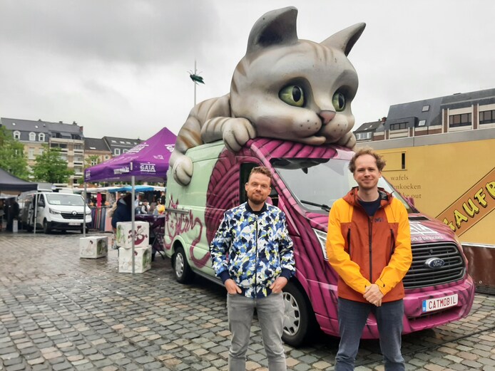 GAIA parkeert ‘katmobiel’ op Leuvense vrijdagmarkt: “Dweilen met kraan ...