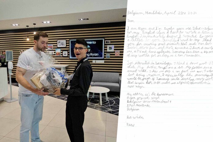 Twaalfjarige Ryan schrijft brief naar Samsung voor schoolopdracht en ...