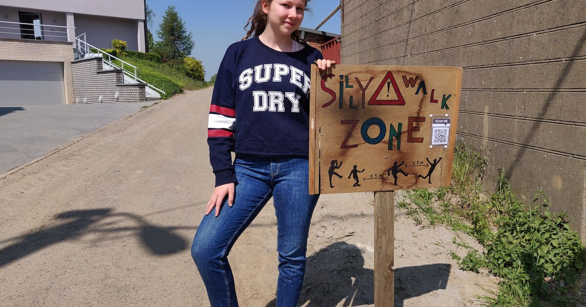 Nu ook ‘Silly Walk-zone’ aangelegd door twee zussen in Dilbeeks ...