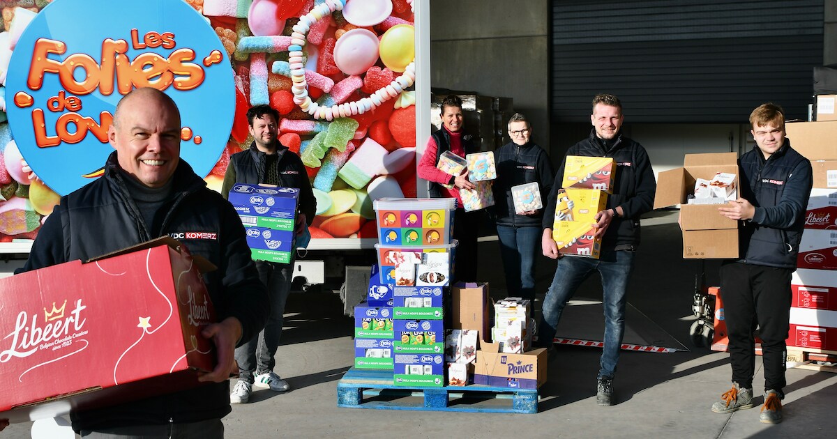Vier paletten chocolade en snoep naar rampgebied in Wallonië: “Wat het ...
