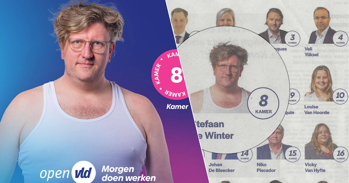Open Vld-kandidaat steelt de show met campagnebeeld: foto in ...