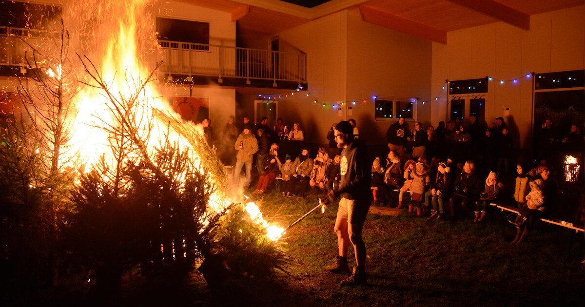 Chiro zet kerstbomen in lichterlaaie | Beveren | HLN.be